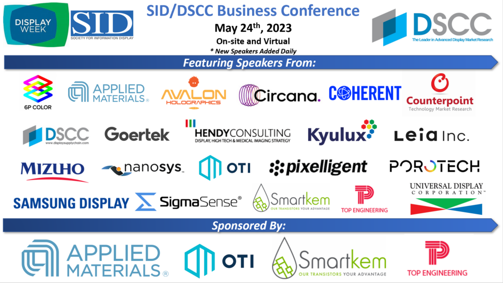 DSCC Adds More Speakers and a New Sponsor to the SID/DSCC Business ...