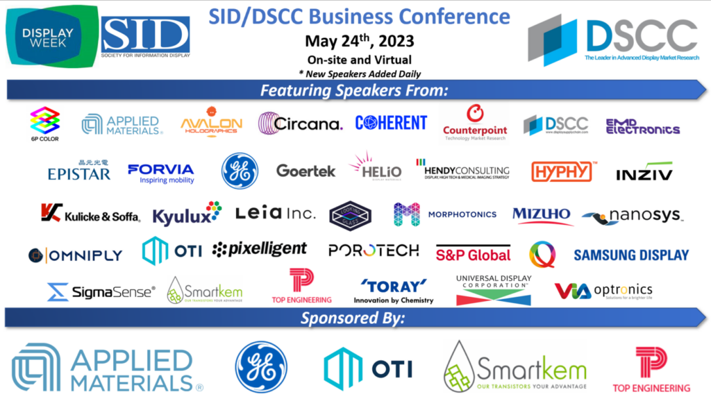 SID/DSCC Business Conference Keynotes to Share Their Future Display ...